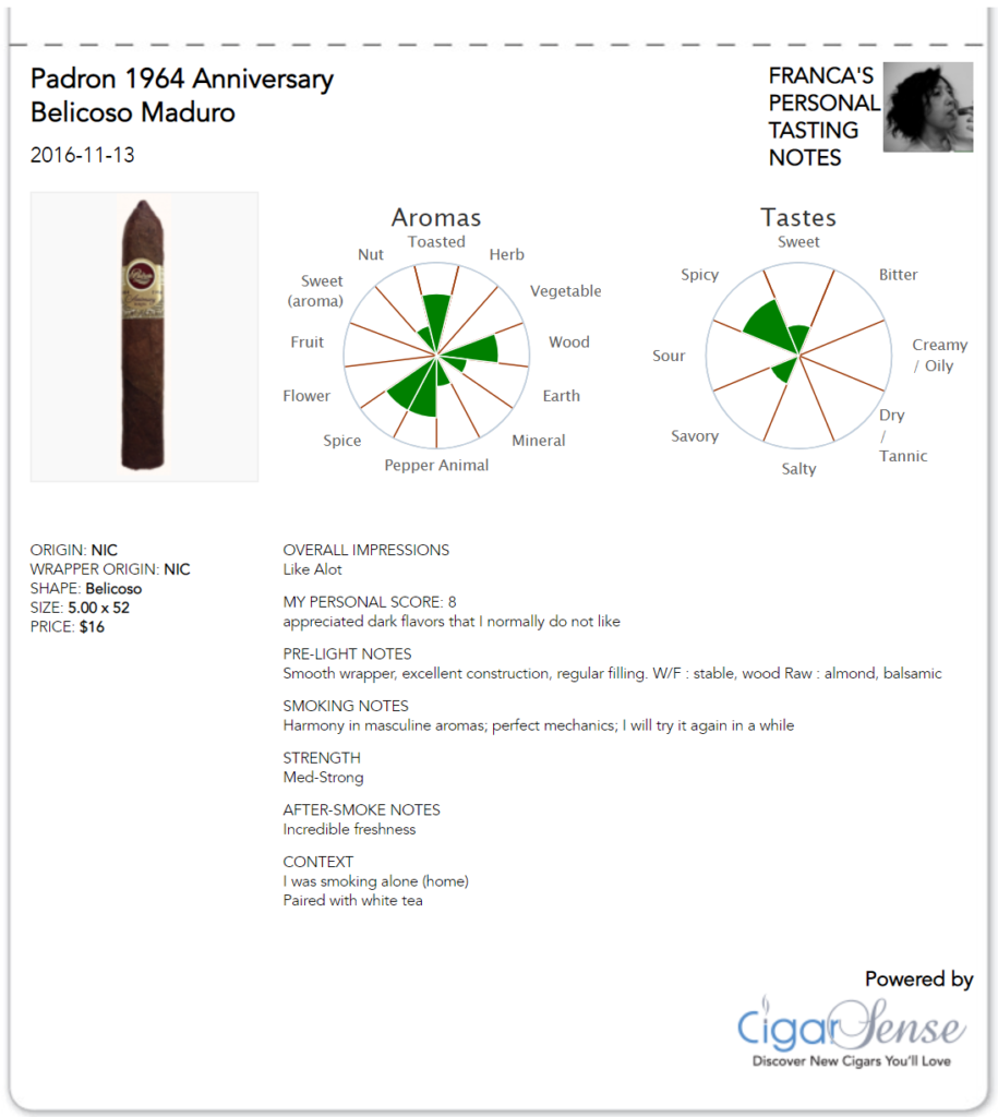 Quick rate for spot-on recommendations • Cigar Sense